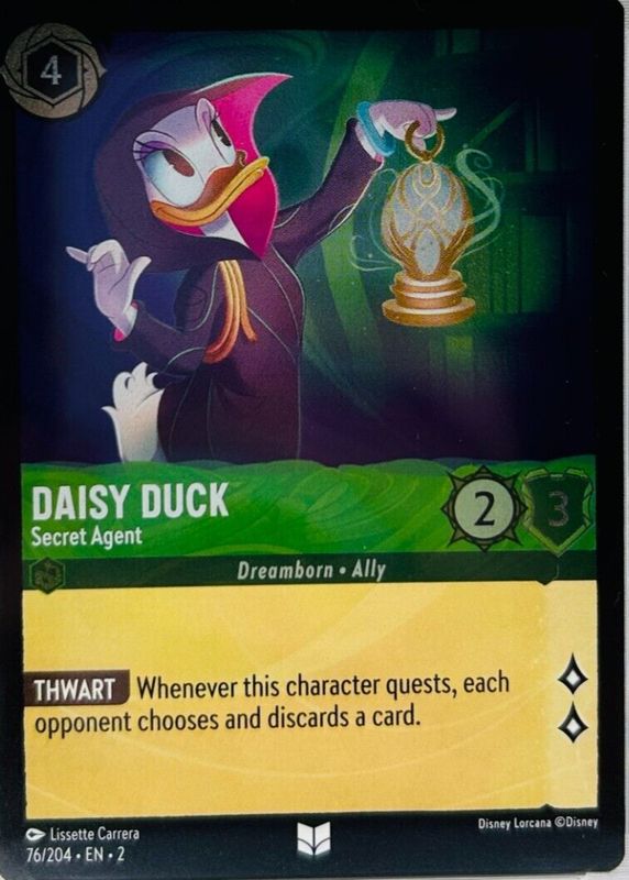 Daisy Duck - Secret Agent 2023 Rise of the Floodborn #76/204 Cold Foil ...
