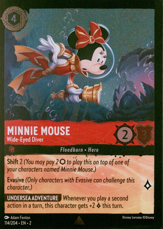 Minnie Mouse - Wide-Eyed Diver 2023 Rise of the Floodborn #114/204 Cold ...