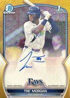 Tre' Morgan 2023 Bowman Draft #CDA-TMO Chrome DP Auto - Gold Shimmer ...