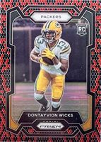 Dontayvion Wicks 2023 Prizm #333 Snakeskin /(SSP) Price Guide - Sports ...