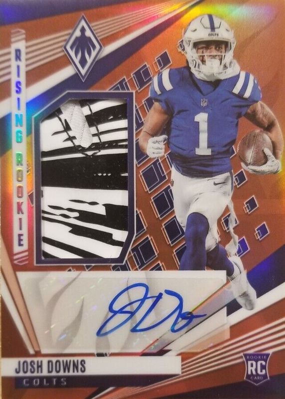 Josh Downs 2023 Phoenix #RMS-JDO Rising Rookie Material Signatures ...