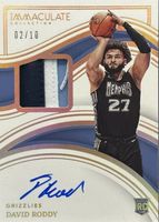 David Roddy 2022 Immaculate #120 Rookie Patch Auto - Gold /10 Price ...
