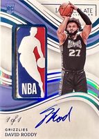 David Roddy 2022 Immaculate #120 Rookie Patch Auto - Logoman /1 Price ...