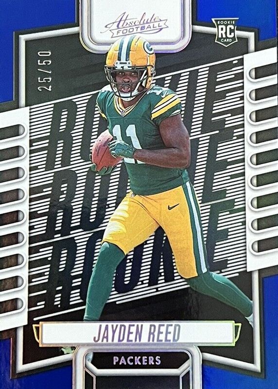 Jayden Reed 2023 Absolute #118 Blue Spectrum /50 Price Guide - Sports ...