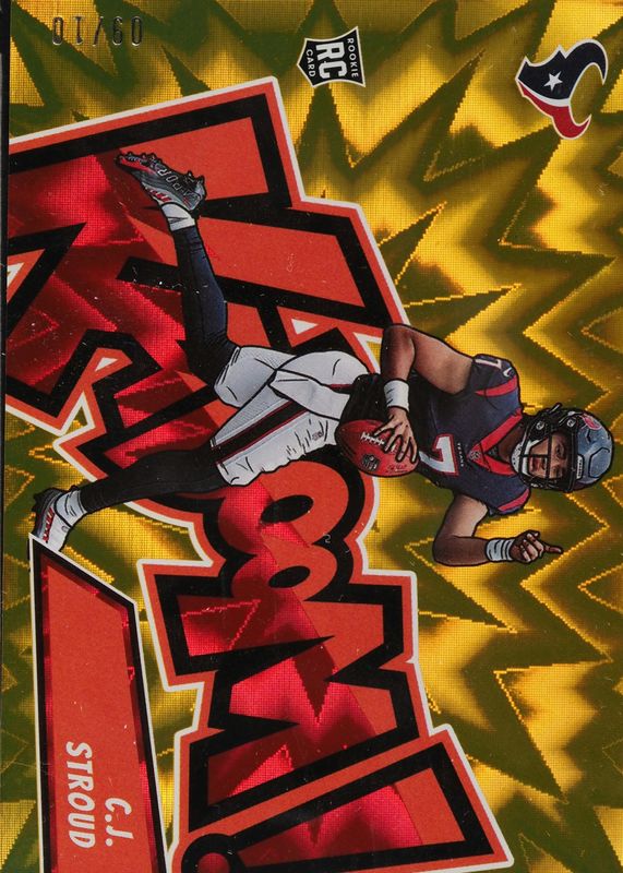CJ Stroud 2023 Absolute #11 Kaboom! (Horizontal) - Gold /10 Price Guide ...