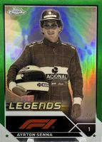 Ayrton Senna 2023 Topps Chrome Formula 1 #198 Green Refractor /99 Price ...