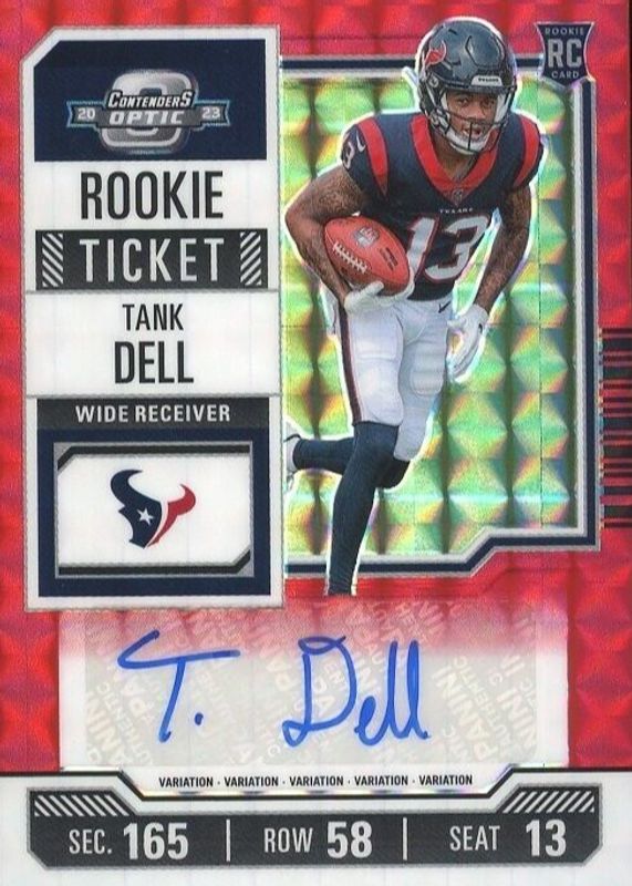 Tank Dell 2023 Zenith #120 Contenders Optic Rookie Ticket Auto Preview ...