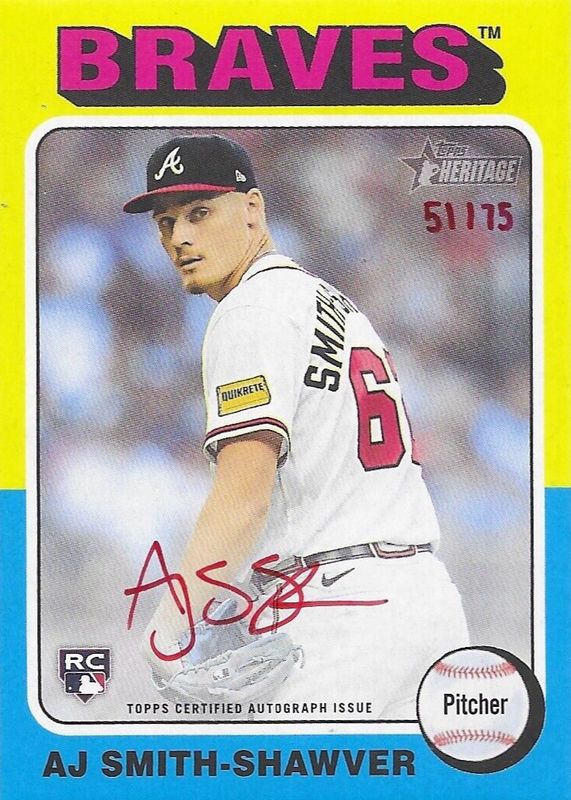 AJ Smith-Shawver 2024 Topps Heritage #ROA-ASM Real One Autographs - Red ...