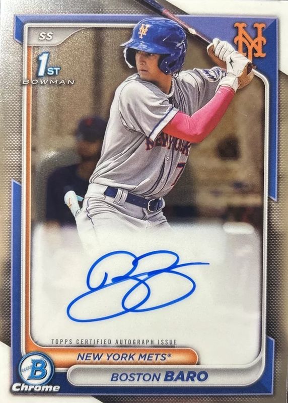 Boston Baro 2024 Bowman #CPA-BBA Chrome Prospect Auto (1st) Price Guide ...