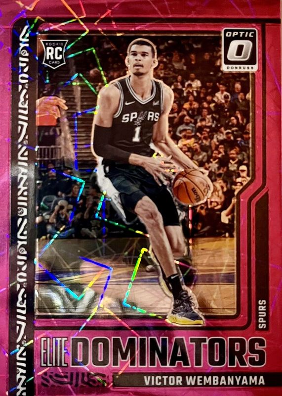 Victor Wembanyama 2023 Optic #18 Elite Dominators - Pink Velocity /79 Price Guide - Sports Card ...