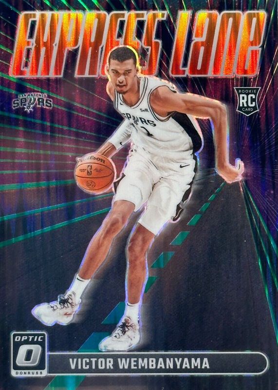 Victor Wembanyama 2023 Optic #8 Express Lane - Green Shock Price Guide ...