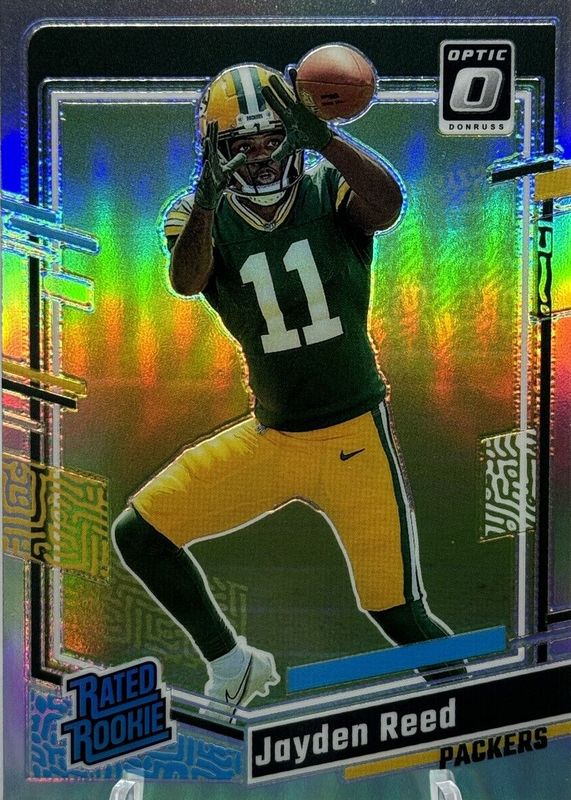 Jayden Reed 2023 Optic #239 Holo Price Guide - Sports Card Investor