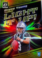 Bryce Young 2023 Optic #LU-BY Light It Up - Gold /10 Price Guide ...
