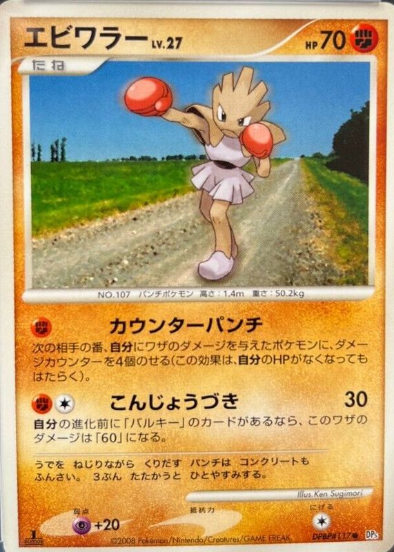 Hitmonchan 2008 Japanese Diamond & Pearl: Temple of Anger #117 1st ...