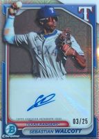 Sebastian Walcott 2024 Bowman Mega Box #BCP-81 Chrome Prospect Auto ...