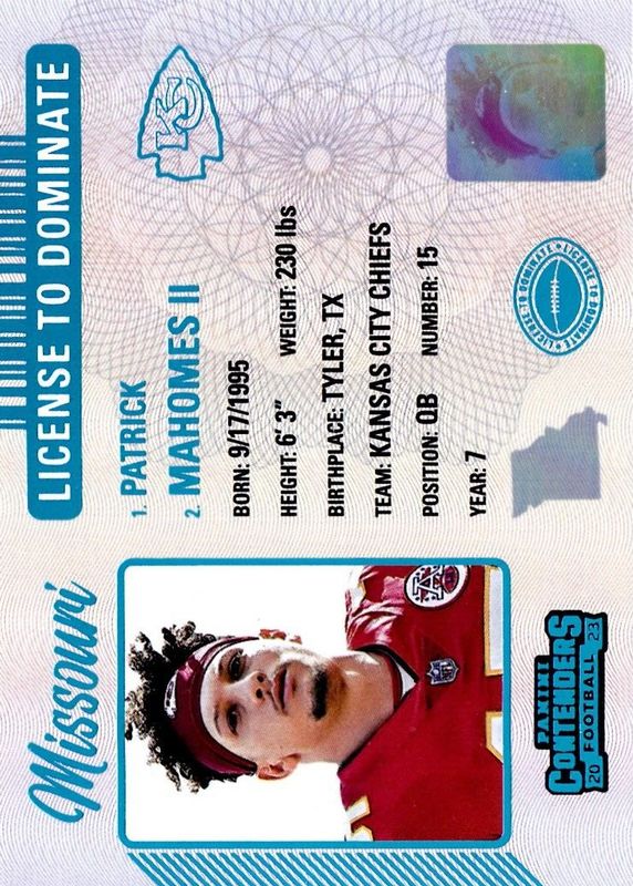 Patrick Mahomes II 2023 Contenders #4 License to Dominate /(SSP) Price ...