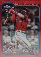 Forrest Wall 2024 Topps Chrome #176 Red Wave Refractor /5 Price Guide ...