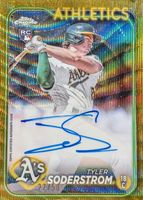 Tyler Soderstrom 2024 Topps Chrome #RA-TSO Rookie Autographs - Gold ...