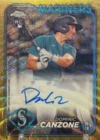 Dominic Canzone 2024 Topps Chrome #RA-DC Rookie Autographs - Gold Wave ...