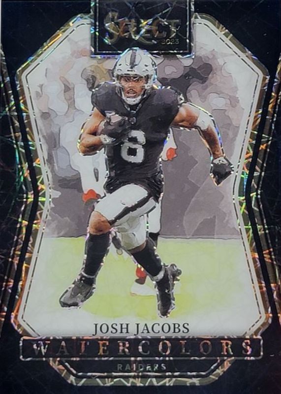 Josh Jacobs 2023 Select #WC-JJA Watercolors - Black /1 Price Guide ...