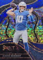 Justin Herbert 2023 Select #248 Club Level Blue Disco /25 Price Guide ...