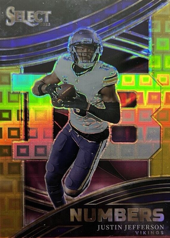 Justin Jefferson 2023 Select #NMB-JJE Select Numbers - Gold /10 Price ...