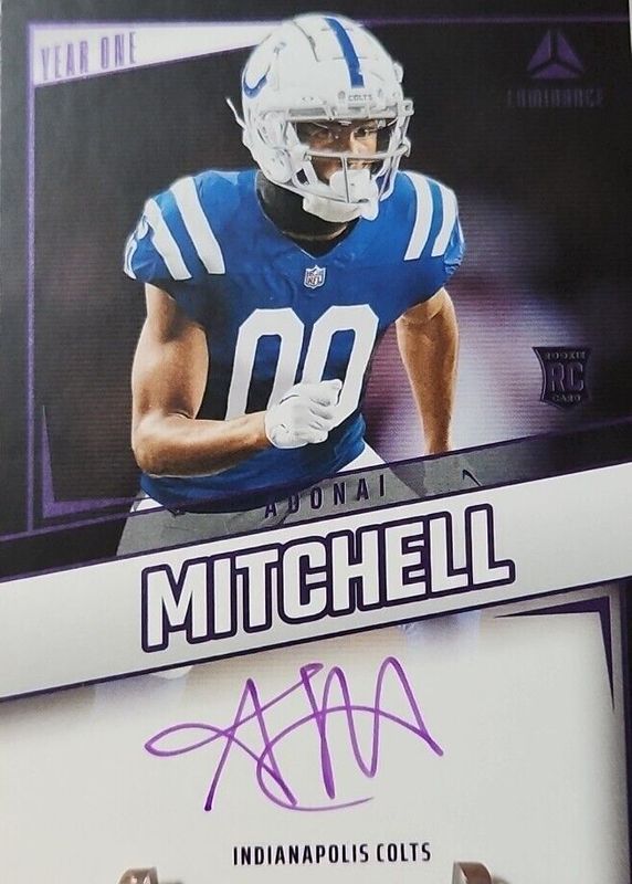 Adonai Mitchell 2024 Luminance #YOS-AML Year One Signatures - Purple ...