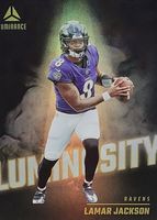 Lamar Jackson 2024 Luminance #LUM-LJN Luminosity Price Guide - Sports ...