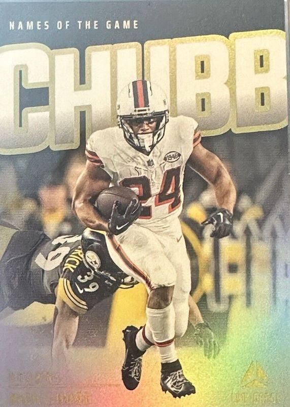 Nick Chubb 2024 Luminance #NG-NCB Names of the Game /(SSP) Price Guide ...