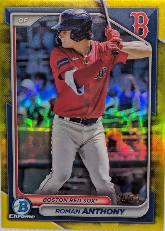 Roman Anthony 2024 Bowman Chrome #BCP-235 Prospects - Yellow Refractor ...