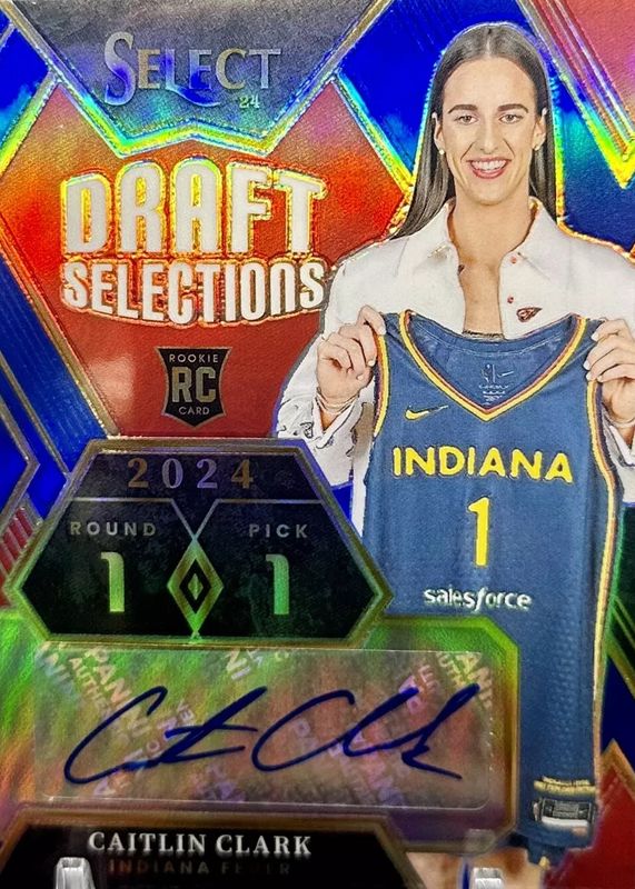 Caitlin Clark 2024 Select WNBA #DSS-CC Draft Selections Signatures ...