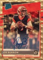 Joe Burrow 2020 Optic #151 Rated Rookie Autographs - Gold Vinyl /1 ...