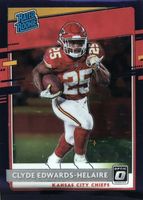 Clyde Edwards-Helaire 2020 Optic #171 FOTL Purple Stars /25 Price Guide ...