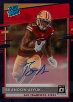 Brandon Aiyuk 2020 Optic #169 Rated Rookie Autographs - Purple Stars ...