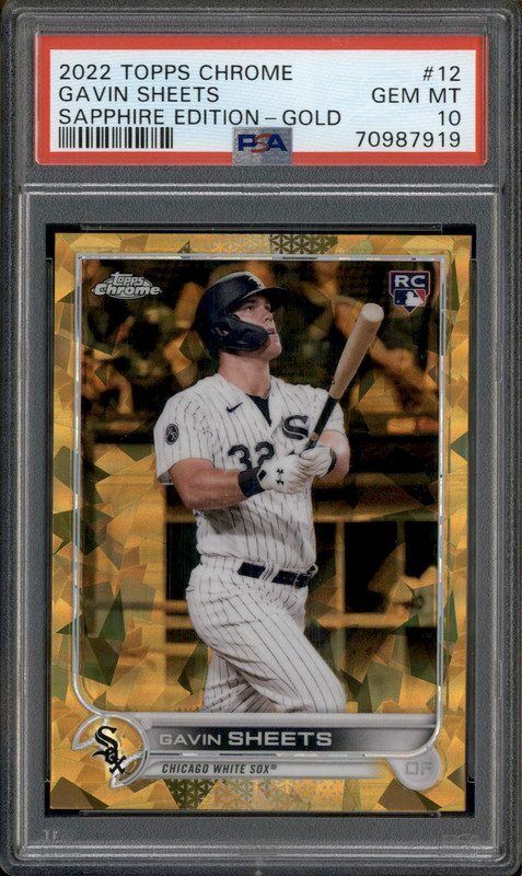 Gavin Sheets 2022 Topps Gilded Collection RayWave Gold Etch Refractor ...