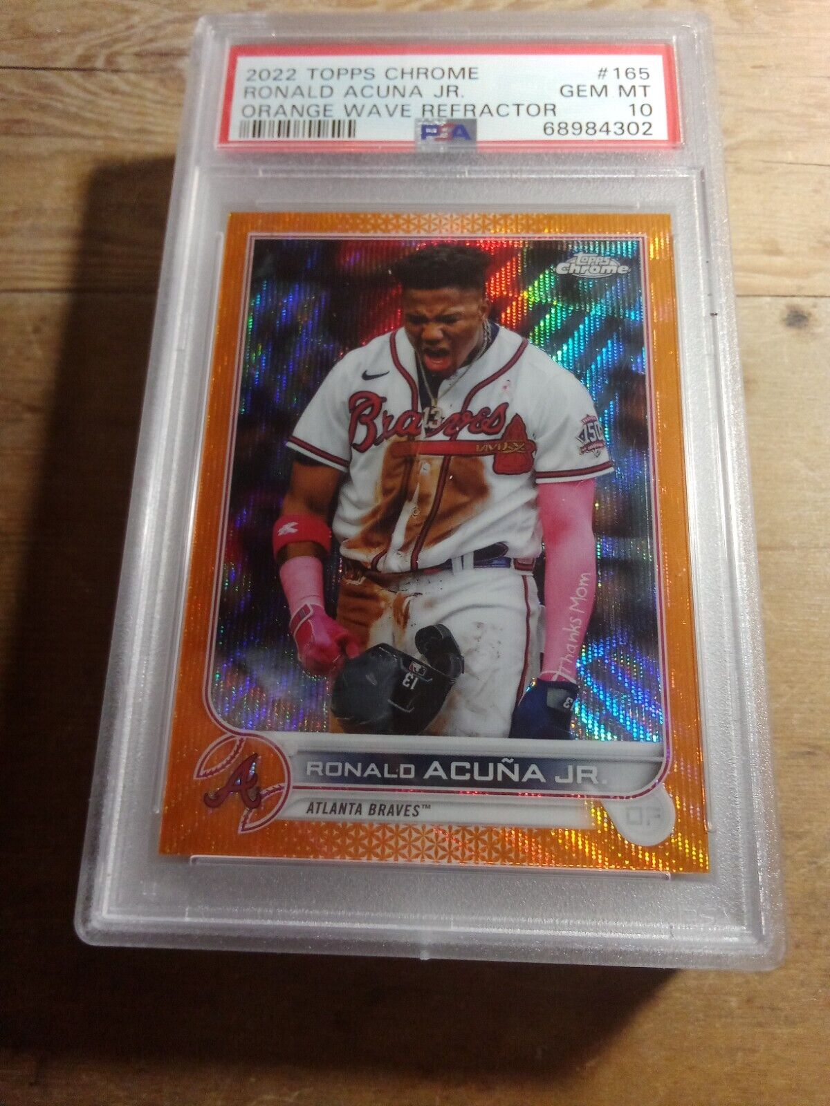 Ronald Acuna Jr. 2022 Topps Chrome Orange Wave Refractor #165 Price ...