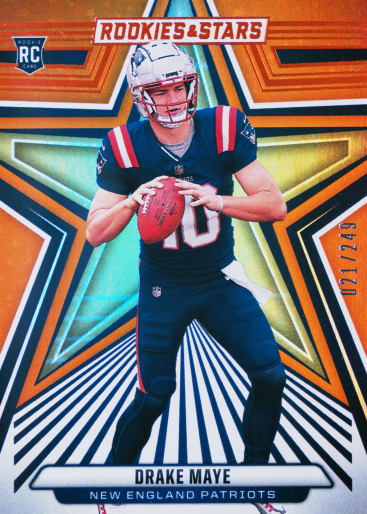 Drake Maye 2024 Rookies & Stars #129 Orange /249 Price Guide - Sports ...