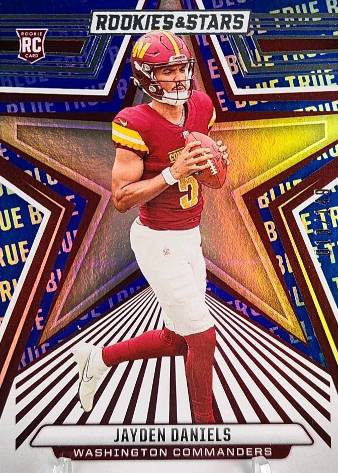 Jayden Daniels 2024 Rookies & Stars #148 True Blue /149 Price Guide ...