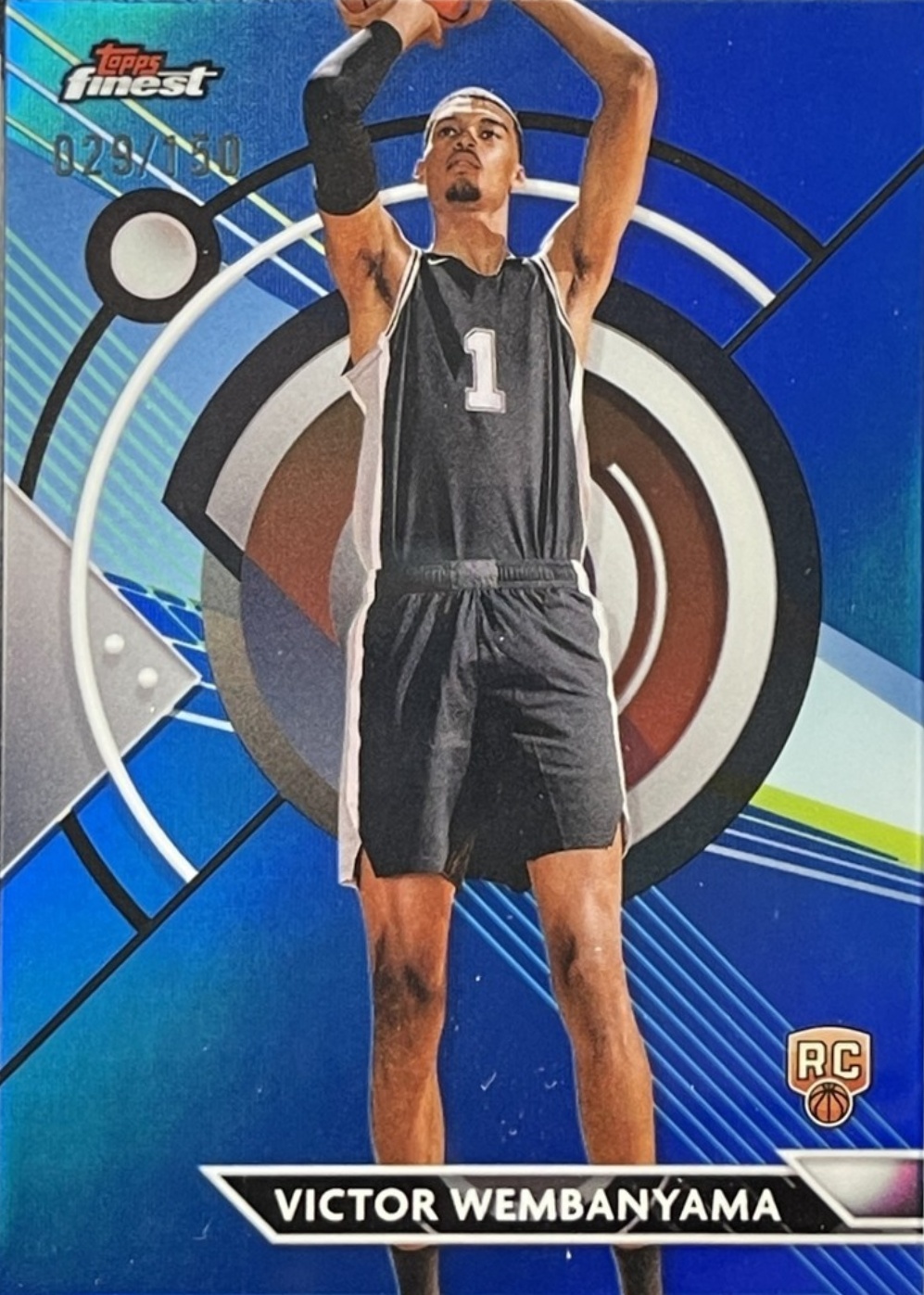 Victor Wembanyama 2023 Topps Finest #76 Common - Blue Refractor /150 ...