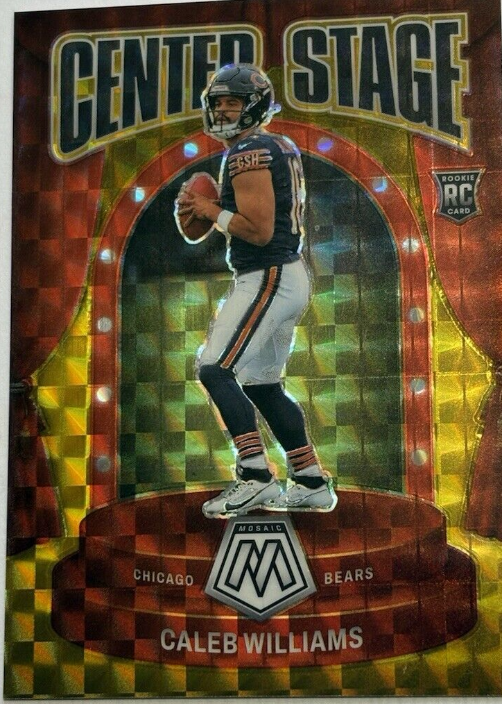 Caleb Williams 2024 Mosaic #6 Center Stage - Gold /10 Price Guide ...