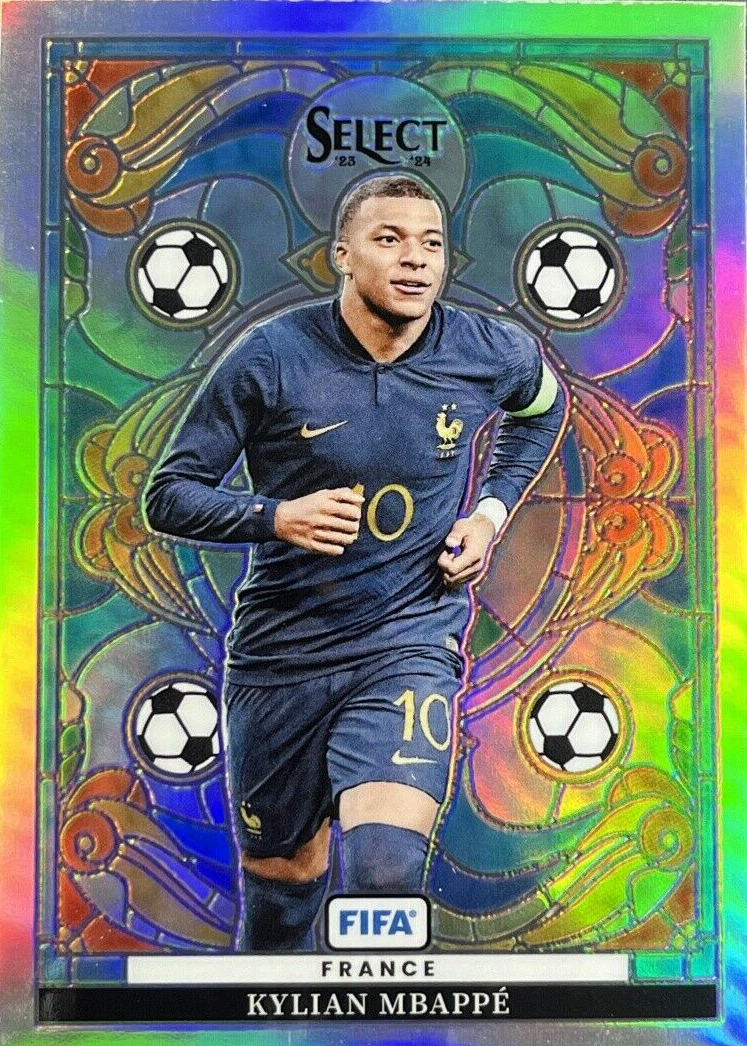 Kylian Mbappe 2023 Select FIFA #4 Stained Glass /(SSP) Price Guide ...