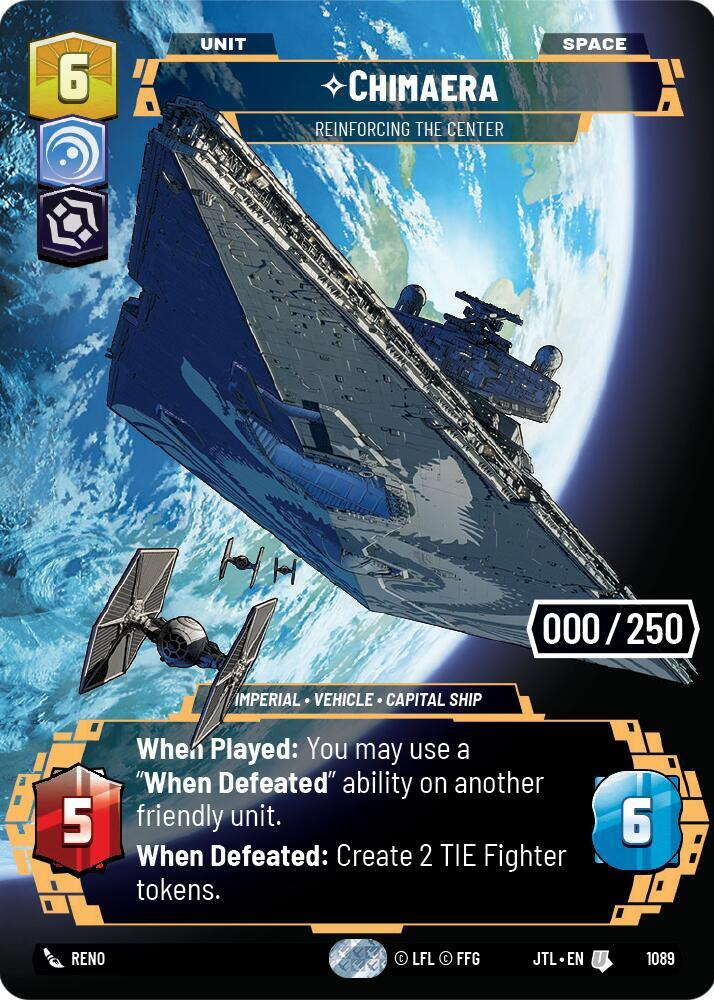 Chimaera - Reinforcing the Center Star Wars Unlimited Cards Price Guide - Sports Card Investor