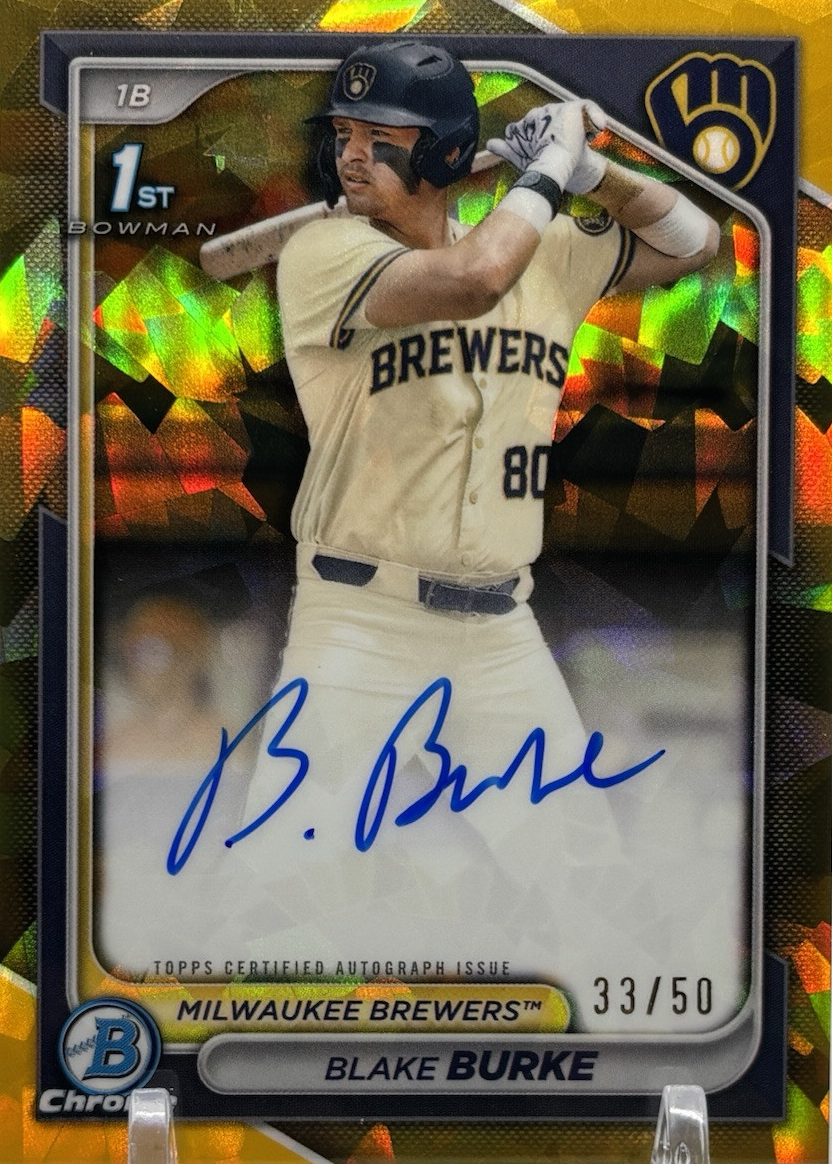 Blake Burke 2024 Bowman Draft Sapphire Edition #CPA-BB Chrome Prospect ...