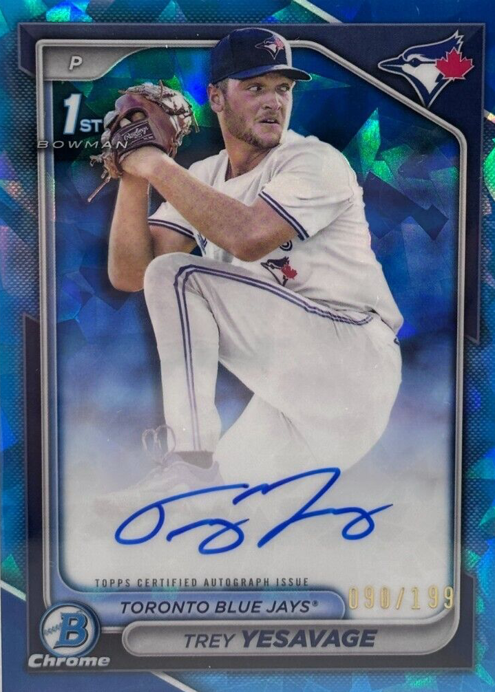 Trey Yesavage 2024 Bowman Draft Sapphire Edition #CPA-TY Chrome ...