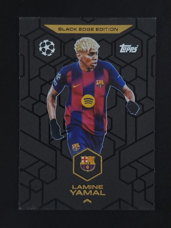 Lamine Yamal 2025 Topps Match Attax #BE3 Black Edge Edition Price Guide ...
