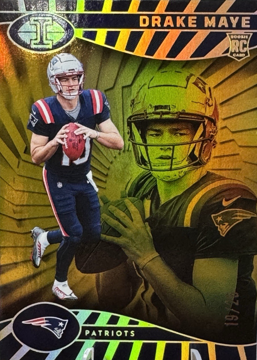 Drake Maye 2024 Illusions #59 Trophy Collection Gold /25 Price Guide ...