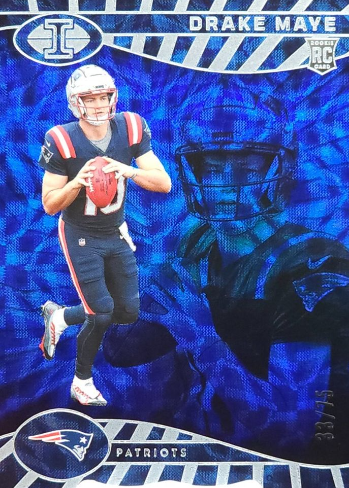 Drake Maye 2024 Illusions #59 Trophy Collection Sapphire /75 Price ...