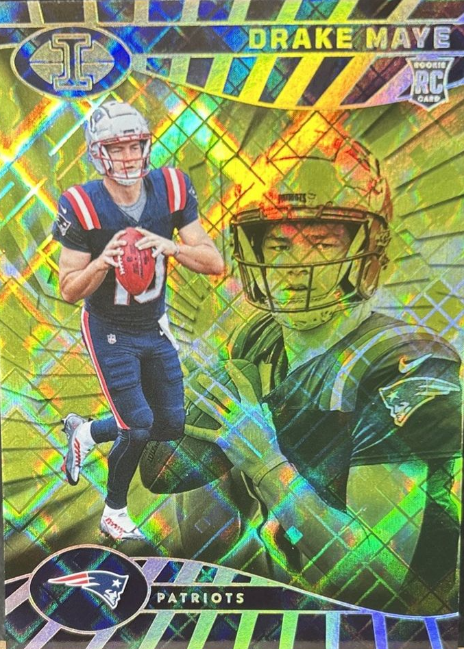 Drake Maye 2024 Illusions #59 Trophy Collection Yellow Diamond Price ...