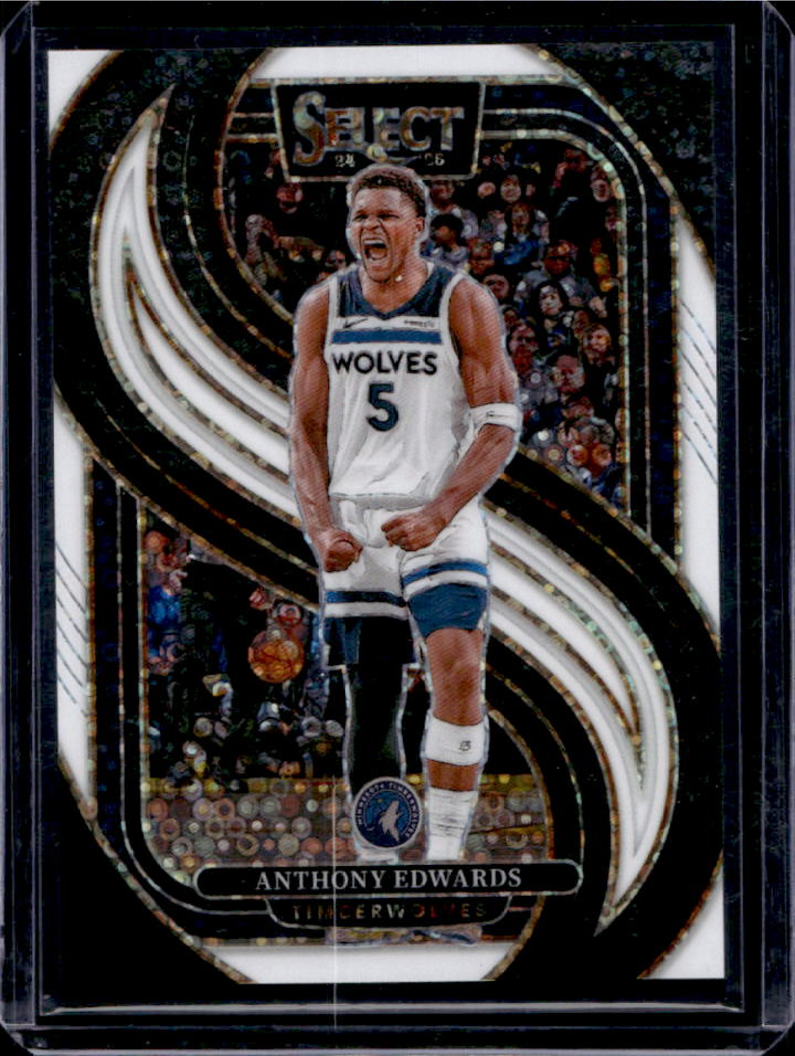 Anthony Edwards 2024 Select #130 Premier Level White Disco /75 Price ...