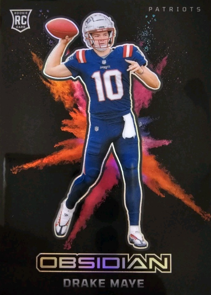 Drake Maye 2024 Obsidian #4 Black Color Blast /(SSP) Price Guide ...